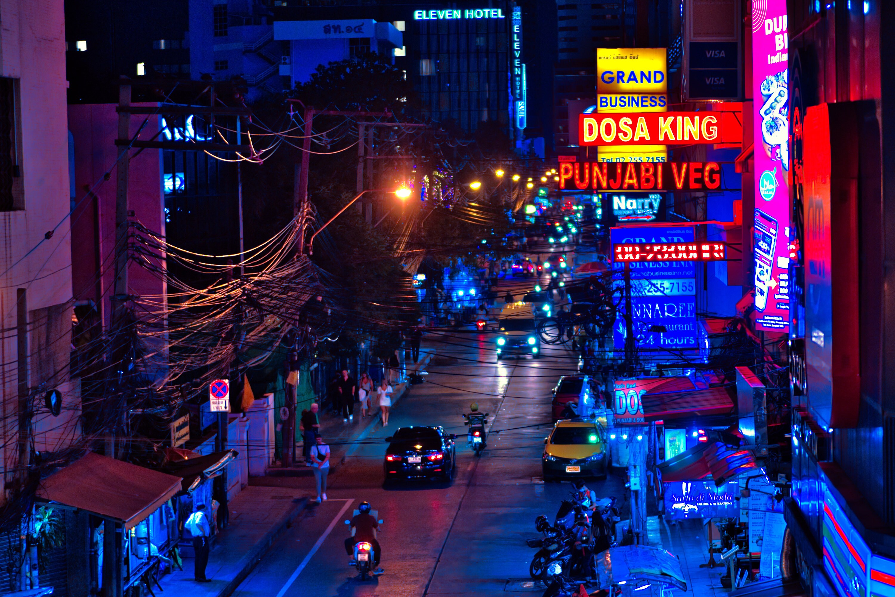 Bangkok Thailand Wall Art, Neon Sign City Street, Metropolis, Cyberpunk ...