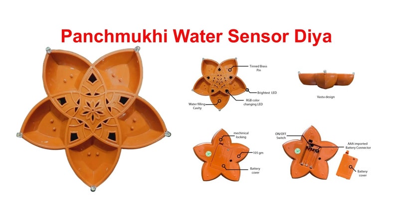 Battery Operated Indian Diya | Water Activated Light Decor Dia ...