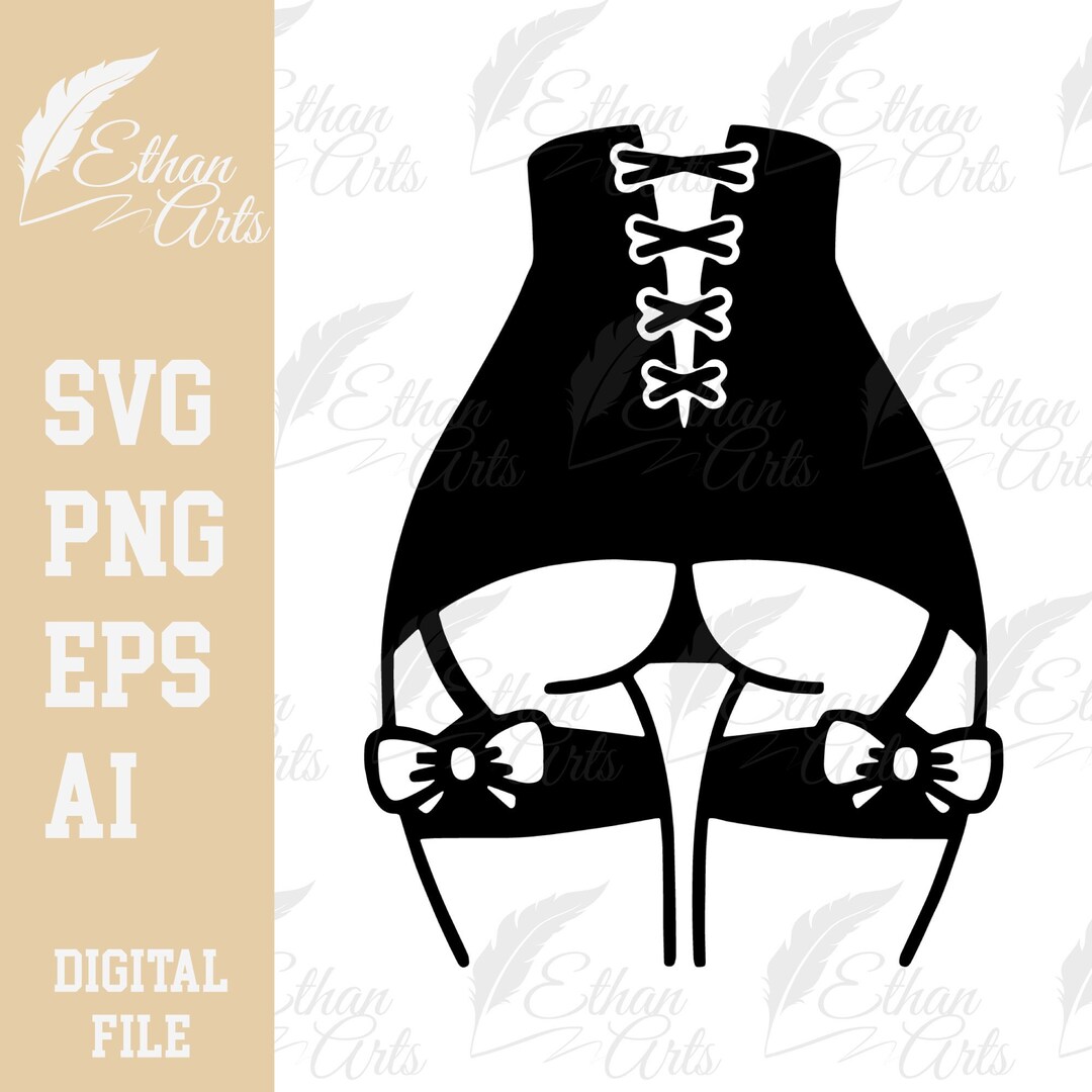 Minimal Corset Line Art Design Digital Download SVG PNG EPS | Cut File ...