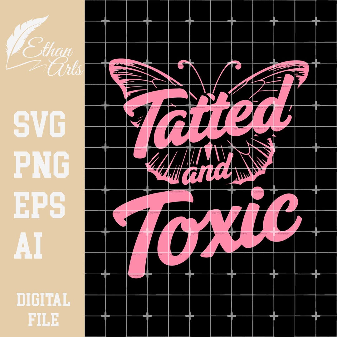 Tatted and Toxic SVG, PNG, EPS, Digital Download, Witch | Clip Art ...