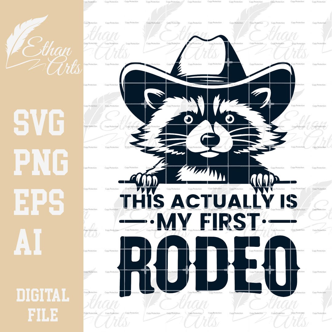 This Actually is My First Rodeo SVG Digital Download Cowgirl Cowboy PNG ...