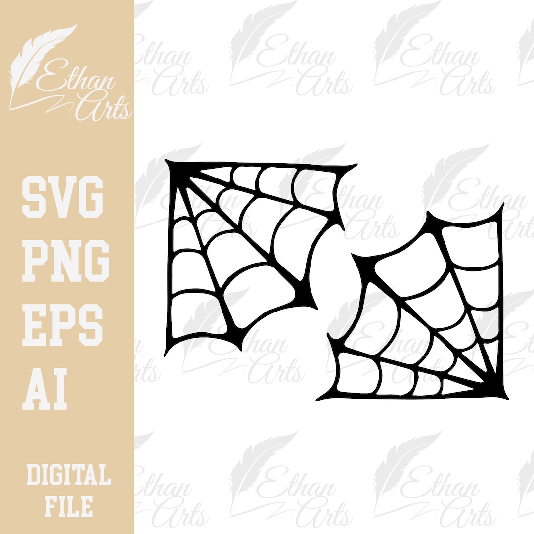 Spider Web Corner Design Cut File Halloween SVG PNG EPS | Cricut Clip ...