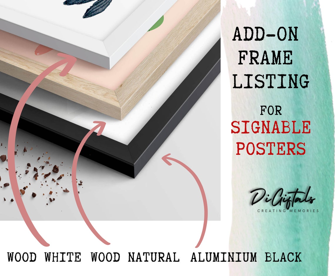 ADD a FRAME to Your SIGNABLE Posters, Not Assembled, Black Aluminum ...