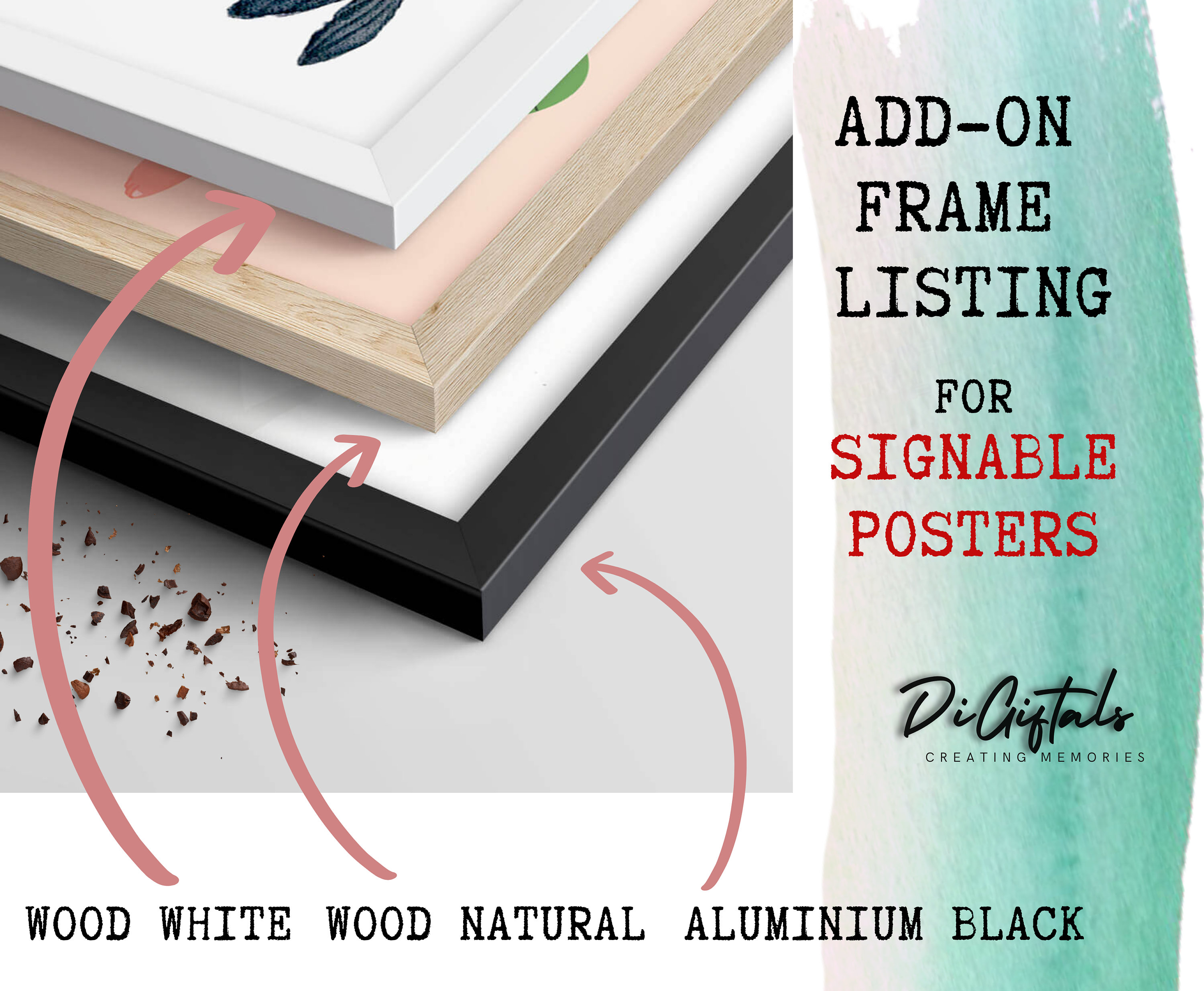 ADD a FRAME to Your SIGNABLE Posters, Not Assembled, Black Aluminum ...