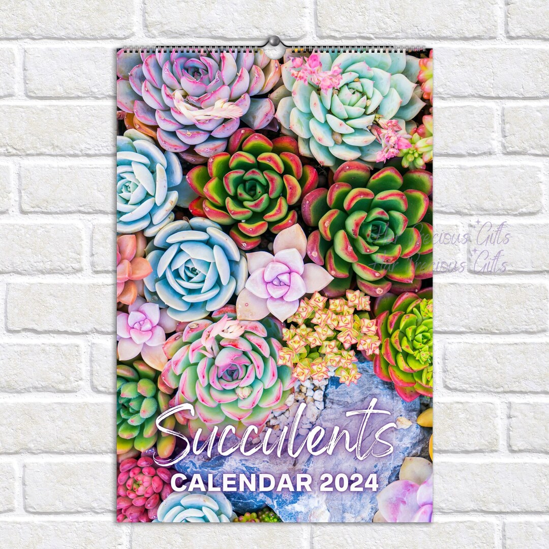 Succulents Calendar 2024, 12 Premium Photos Inside, Botanical Plant ...