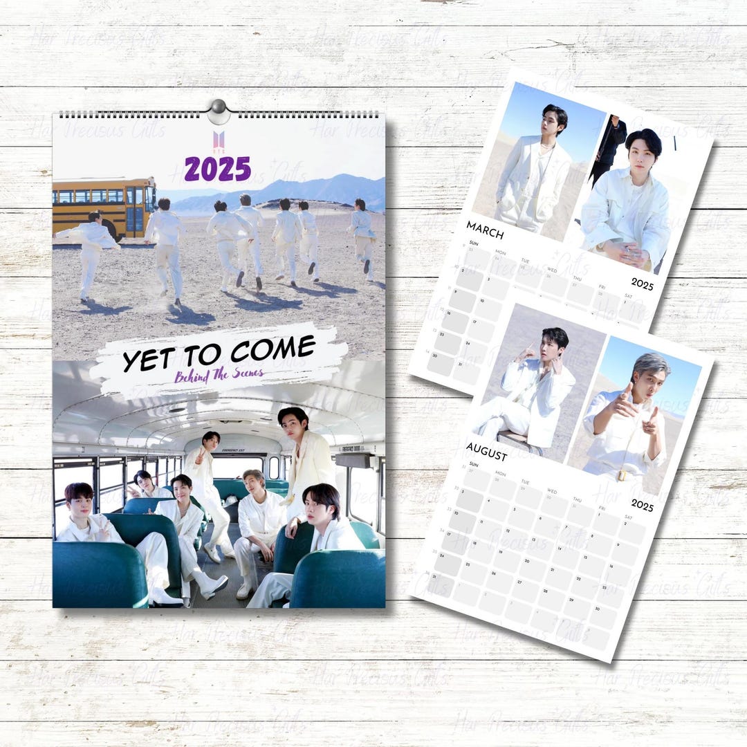 BTS yet to Come 2026 Calendar, Behind the Scenes, BTS Wall Calendar, K ...