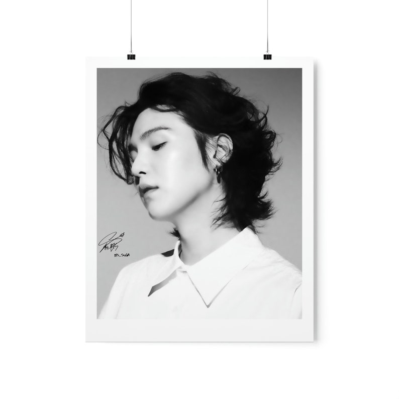 Suga With Signature Poster, Suga Min Yoongi Poster, Bts Suga Wallpaper ...