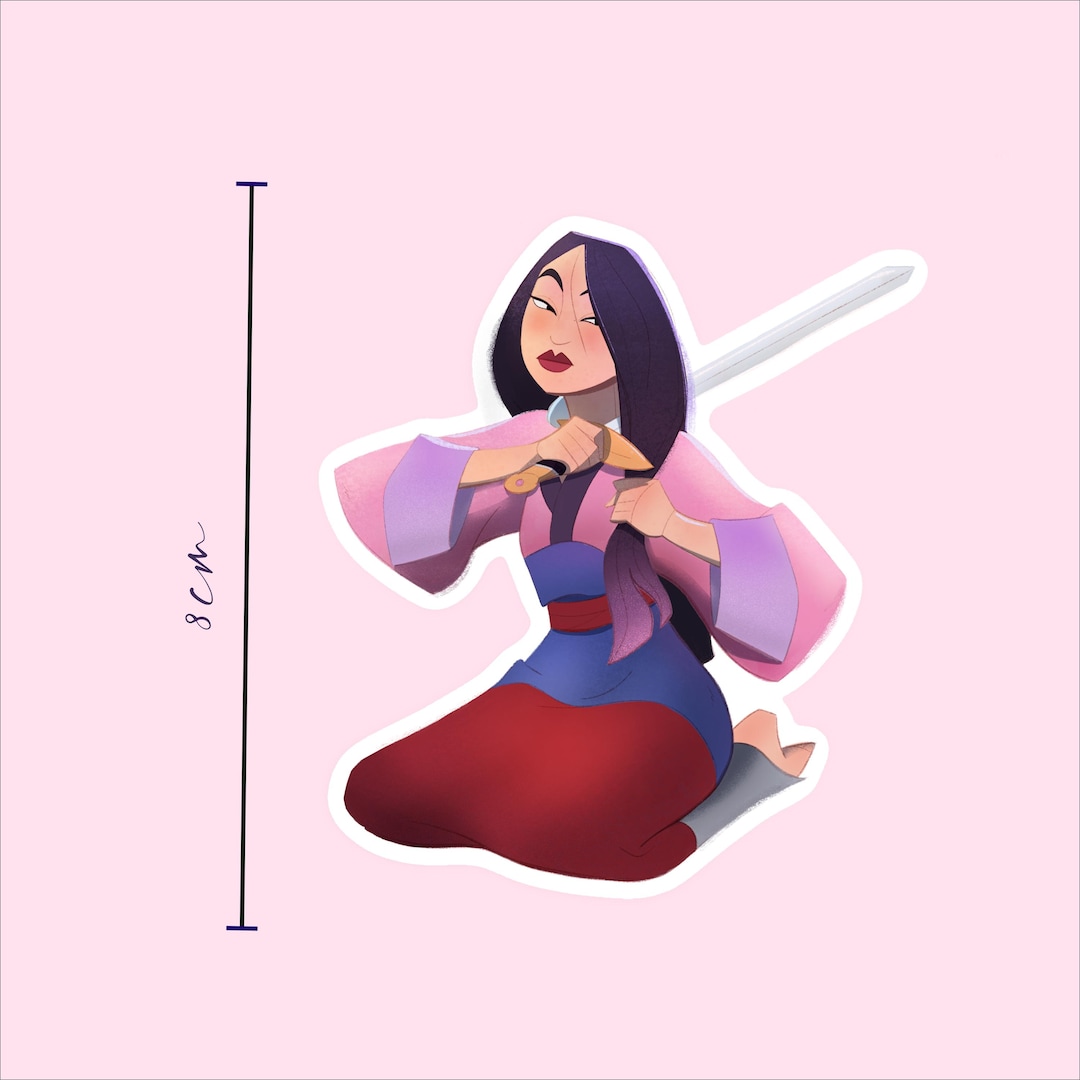 Sticker 'mulan' disney Princess Sticker Handmade Sticker Love is Love ...