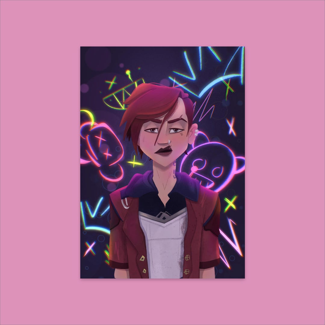 Art Print vi Queer Art Fanart League of Legends Print, Arcane Poster in ...