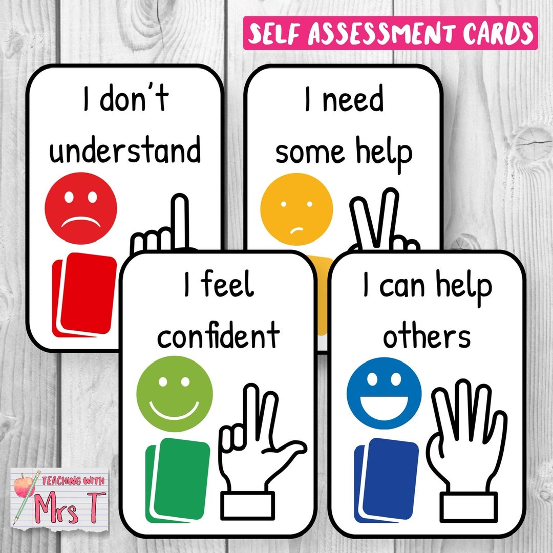 Self Assessment Cards - Etsy