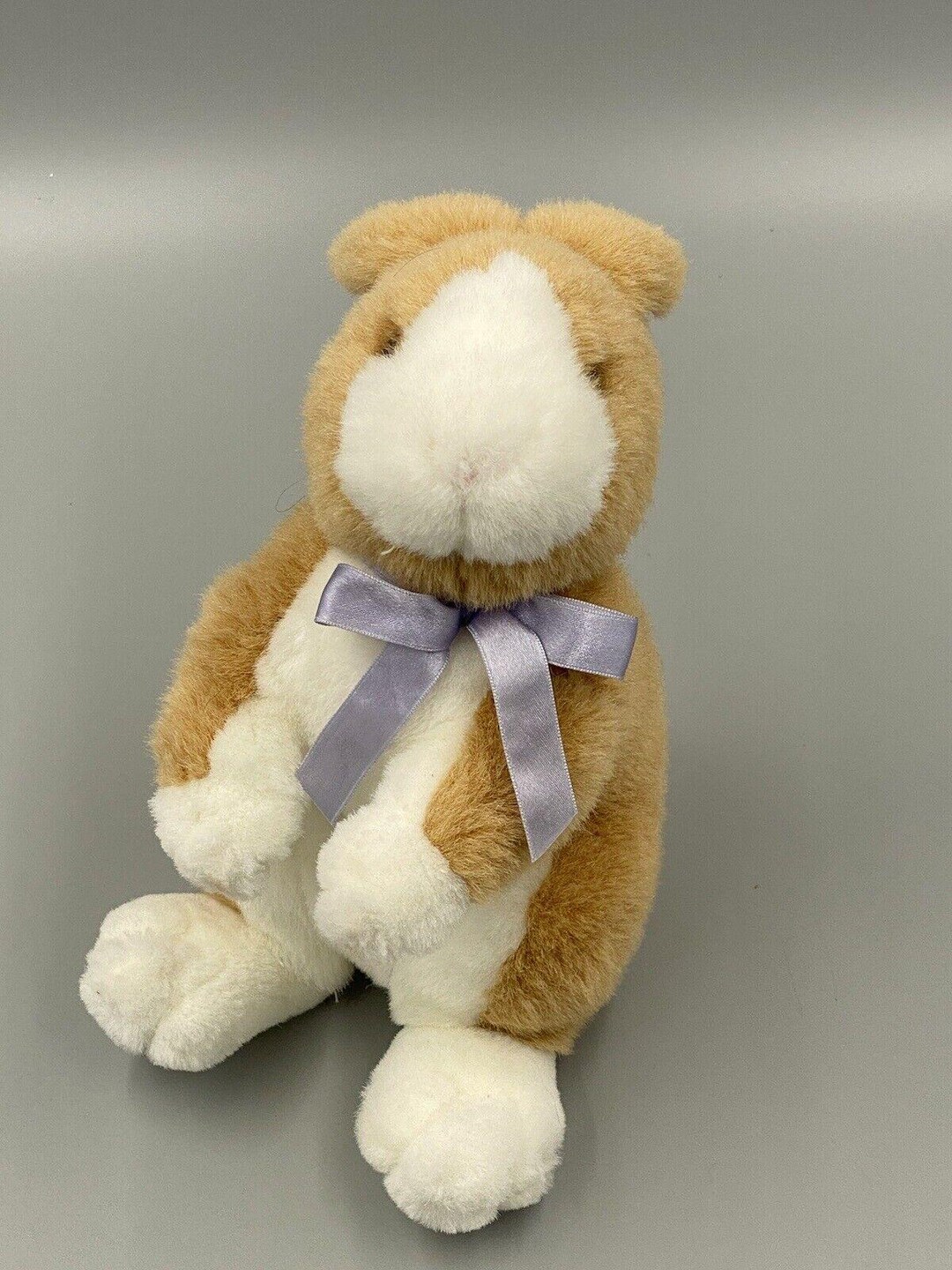VTG 1999 Commonwealth 10 BUNNY RABBIT Plush Brown & White W/ Purple Ribbon Bow - Etsy