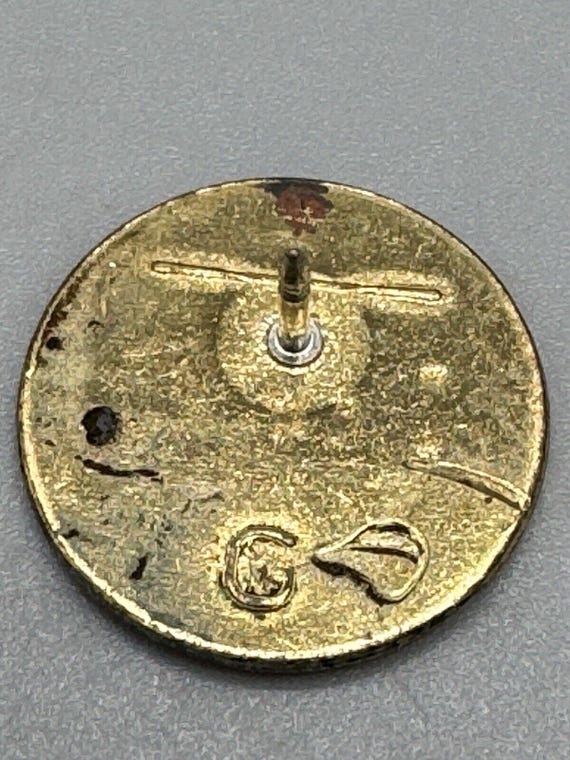 Vintage Girl Scout Pin World Trefoil w/ Clover & Star… - Gem