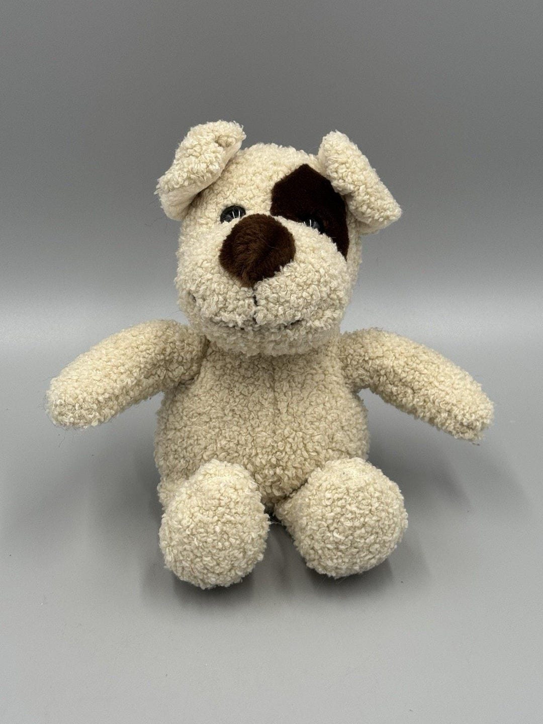 Dakin Patches Puppy Dog Plush 9” Stuffed Animal Toy Beige Brown Eye ...