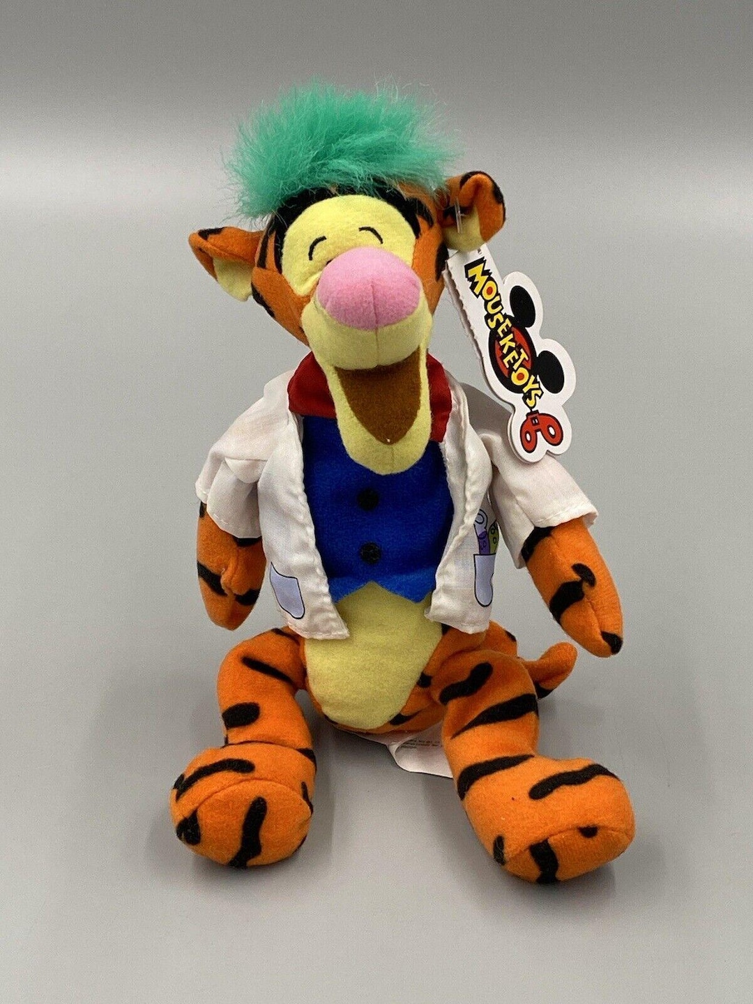 Disney Store Mini Bean Bag Mad Scientist Tigger 9" Stuffed Animal - Etsy