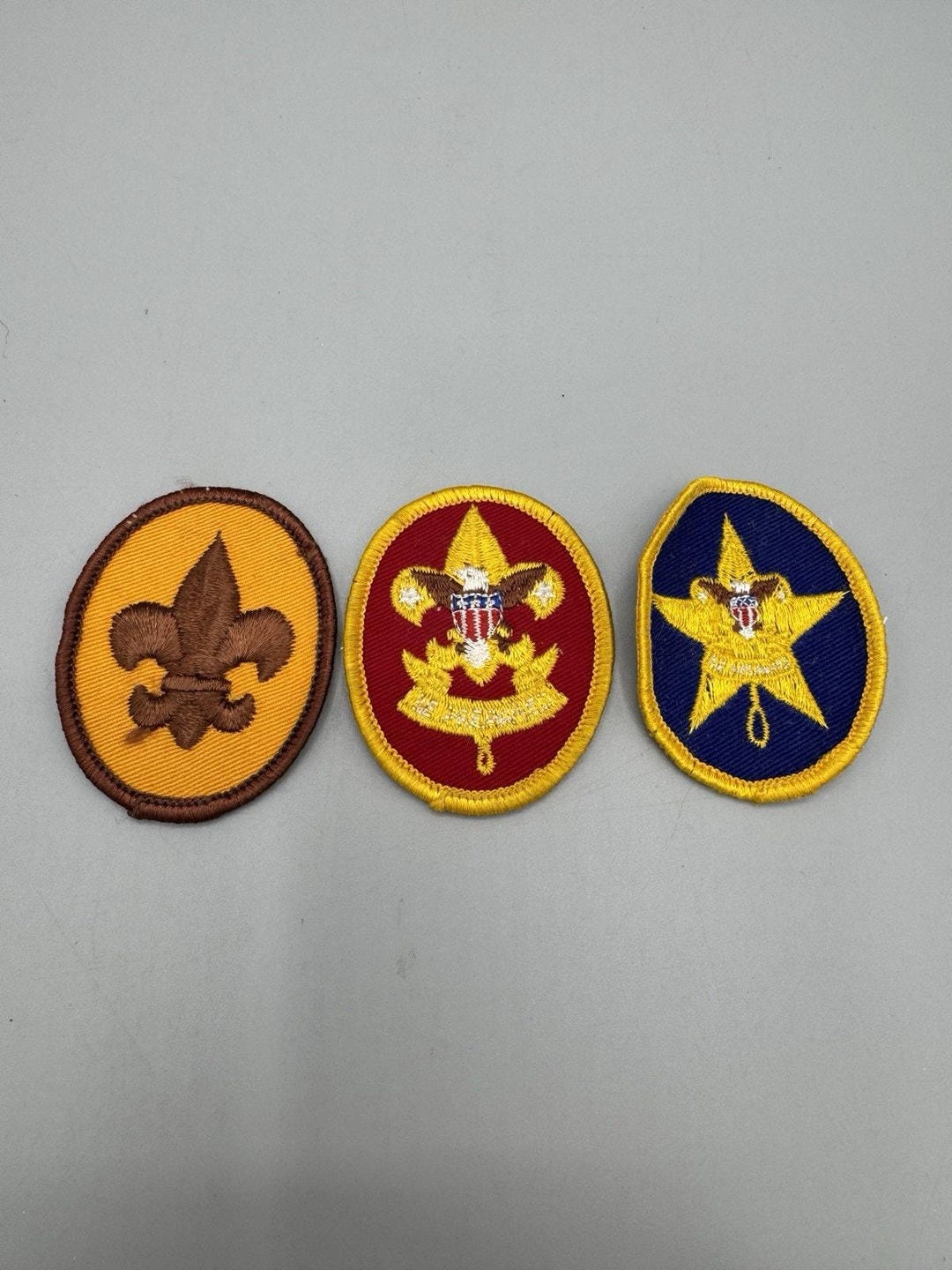Vintage Older Boy Scout Rank Patches BSA Set of 3 - Etsy