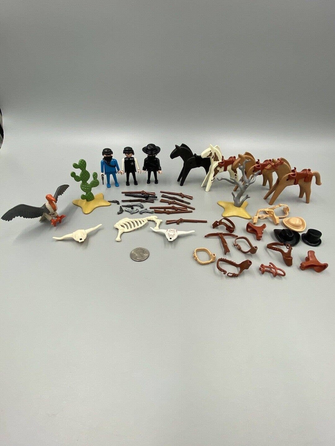 Vintage 1974 Playmobil Geobra Western Cowboy Figure Sheriff Horses ...