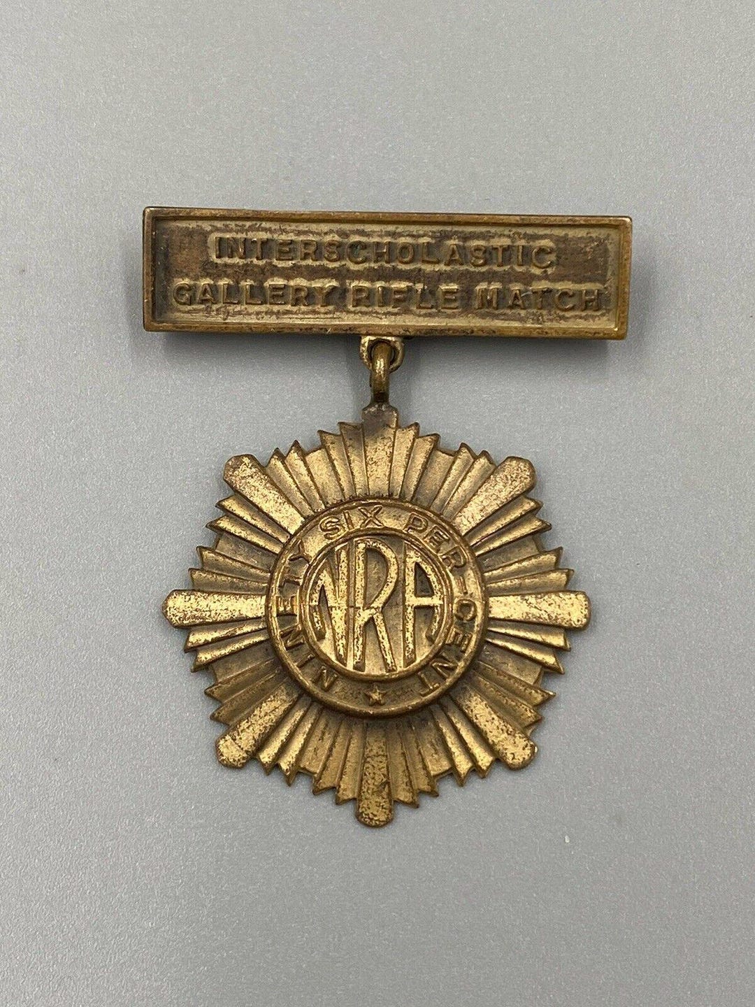 Vintage NRA Interscholastic Gallery Rifle Match 96 Percent Pin Batch ...