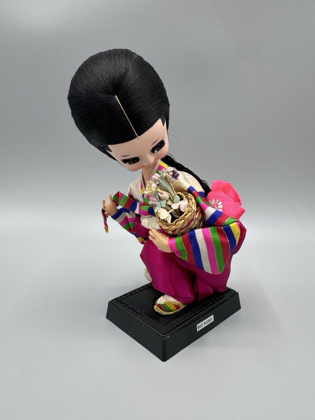 Vintage Big Eyed Asian Korean Bradley Style on Plastic Base READ ...