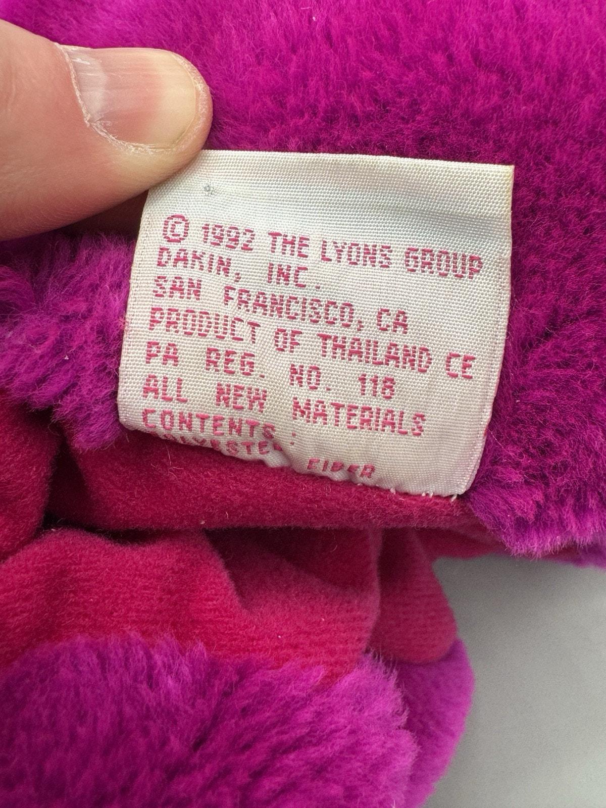Dakin Vintage 1992 BARNEY Dinosaur Plush Full Body Hand Puppet 12 READ ...