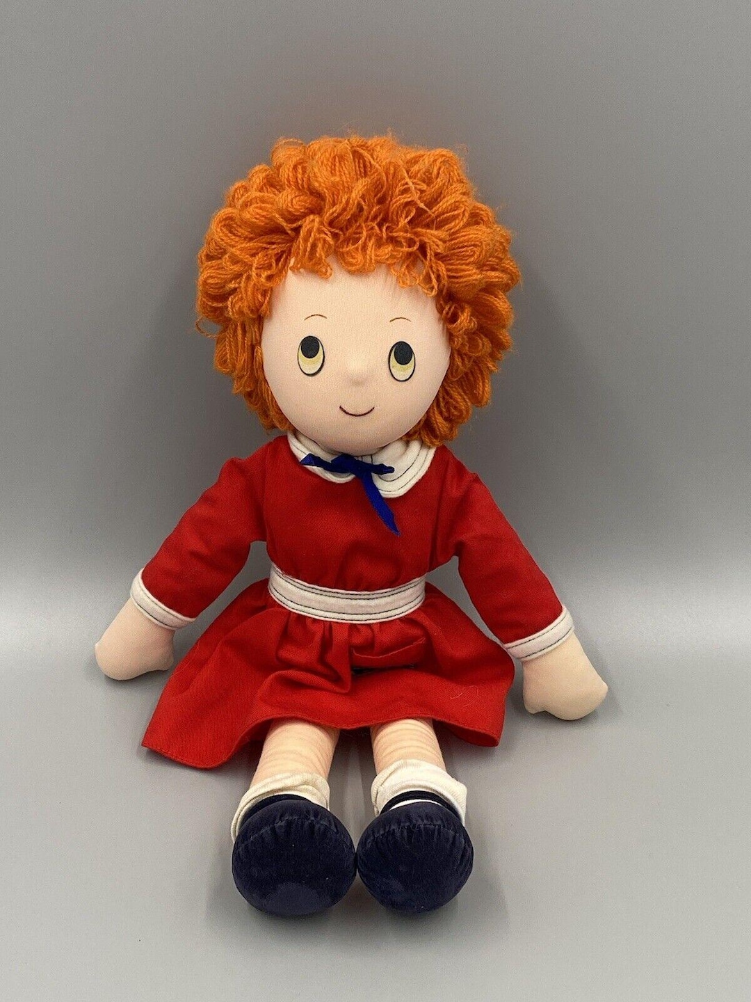 Vintage 1982 Applause Little Orphan Annie 16 Doll Yarn Hair Red Dress ...