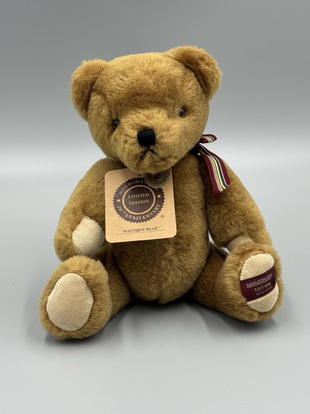 1999 Boyds Bears Matthew Bear 20th Anniversary Limited Edition Jointed ...