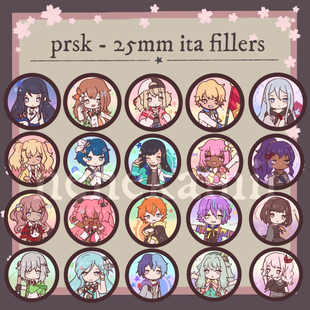 Project Sekai 25mm Ita Filler Pin Badges!! - Etsy