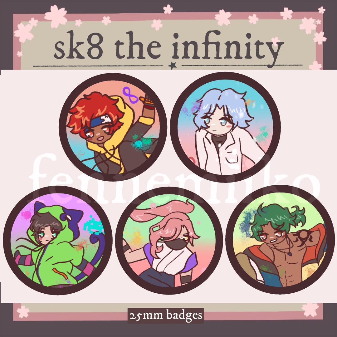 Sk8 the Infinity 25mm Ita Filler Pin Badges - Etsy