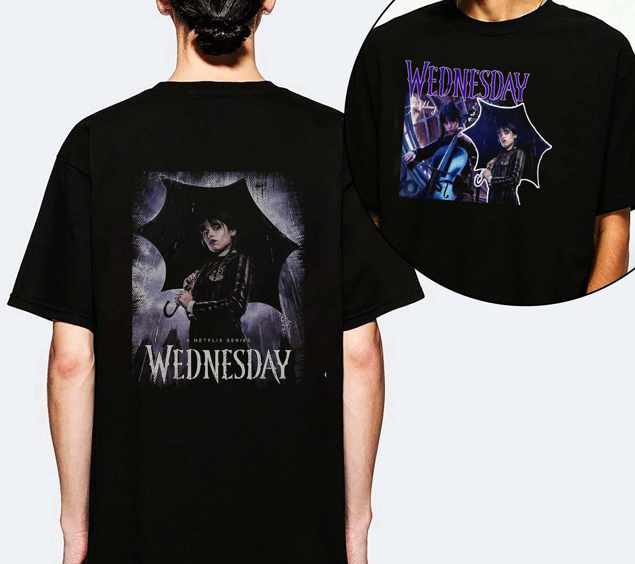 Jenna Ortega Shirt, Wednesday Series Shirt, Wednesday Addams Family TV ...