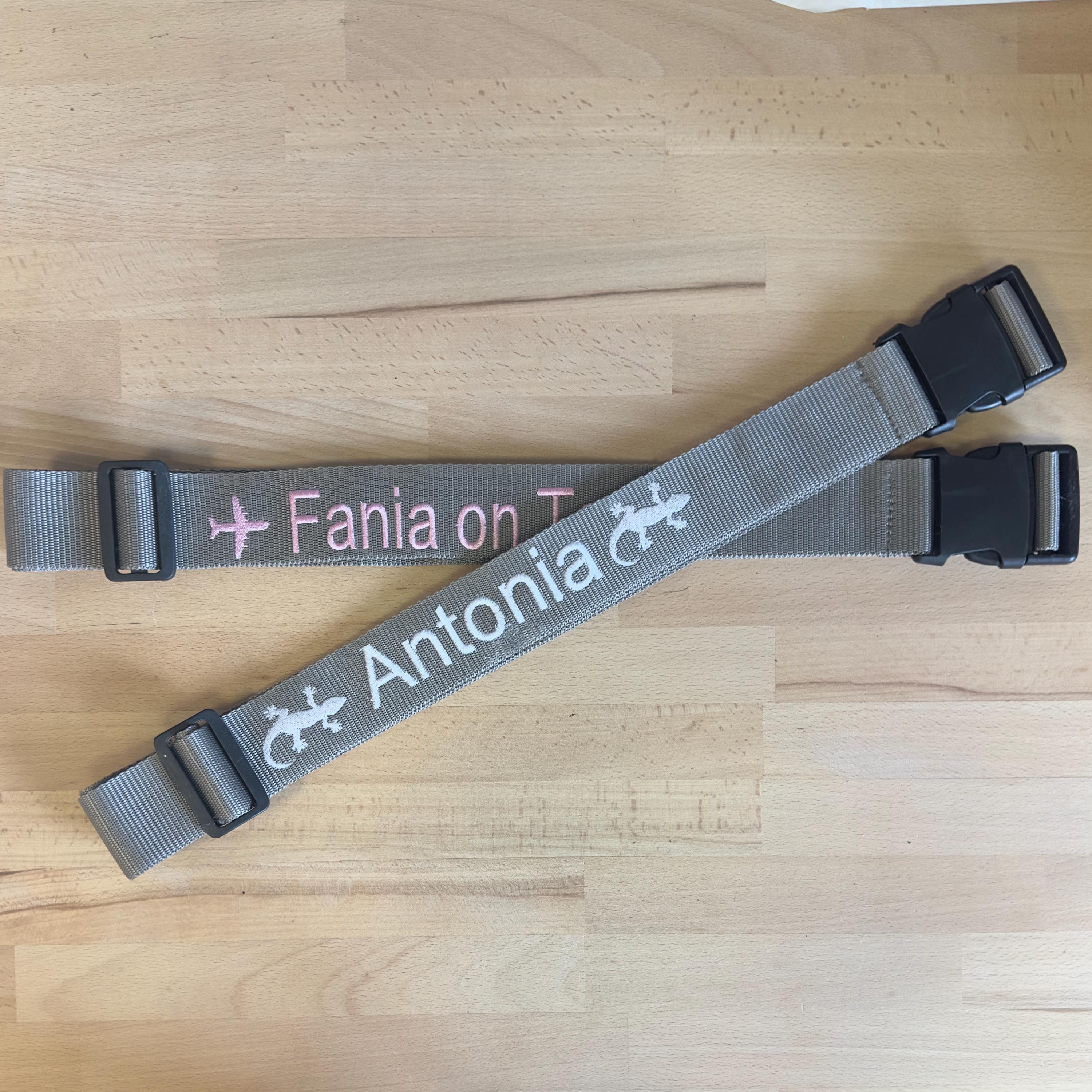Personalized Luggage Strap Embroidered or Printed Luggage Strap ...