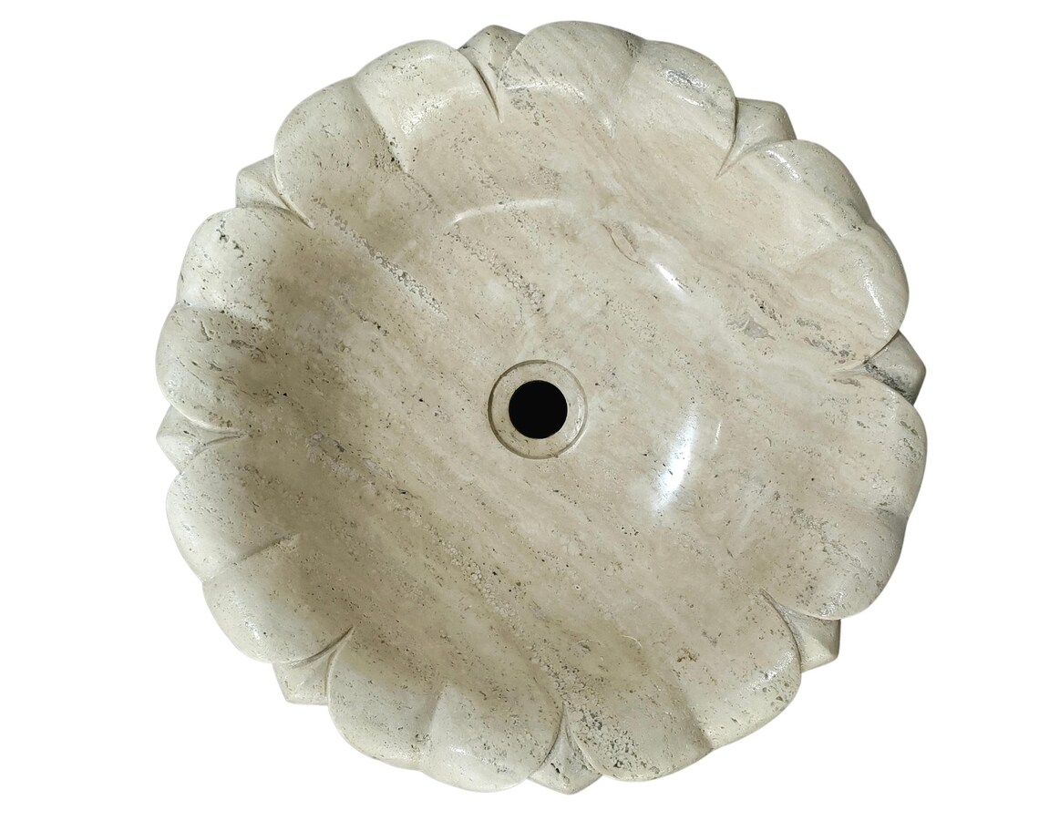 100% Natural Stone Marble Sink Handcrafted Bathroom Washbasin Premium ...