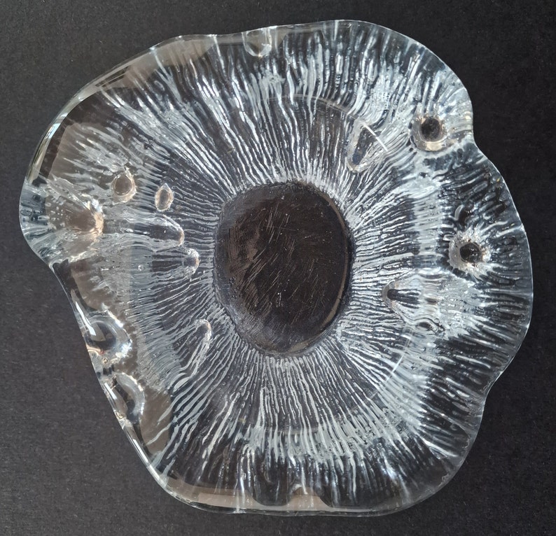 Blenko 'melting Ice' Crystal Glass Bowl/dish Designed by Don Shepard ...