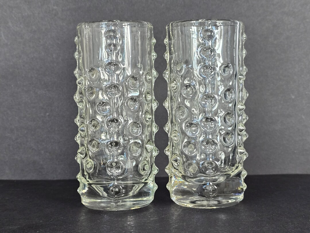 Sklo Union Spiky Glass Vases by Pavel Pánek: Czech Mid-century Modern ...