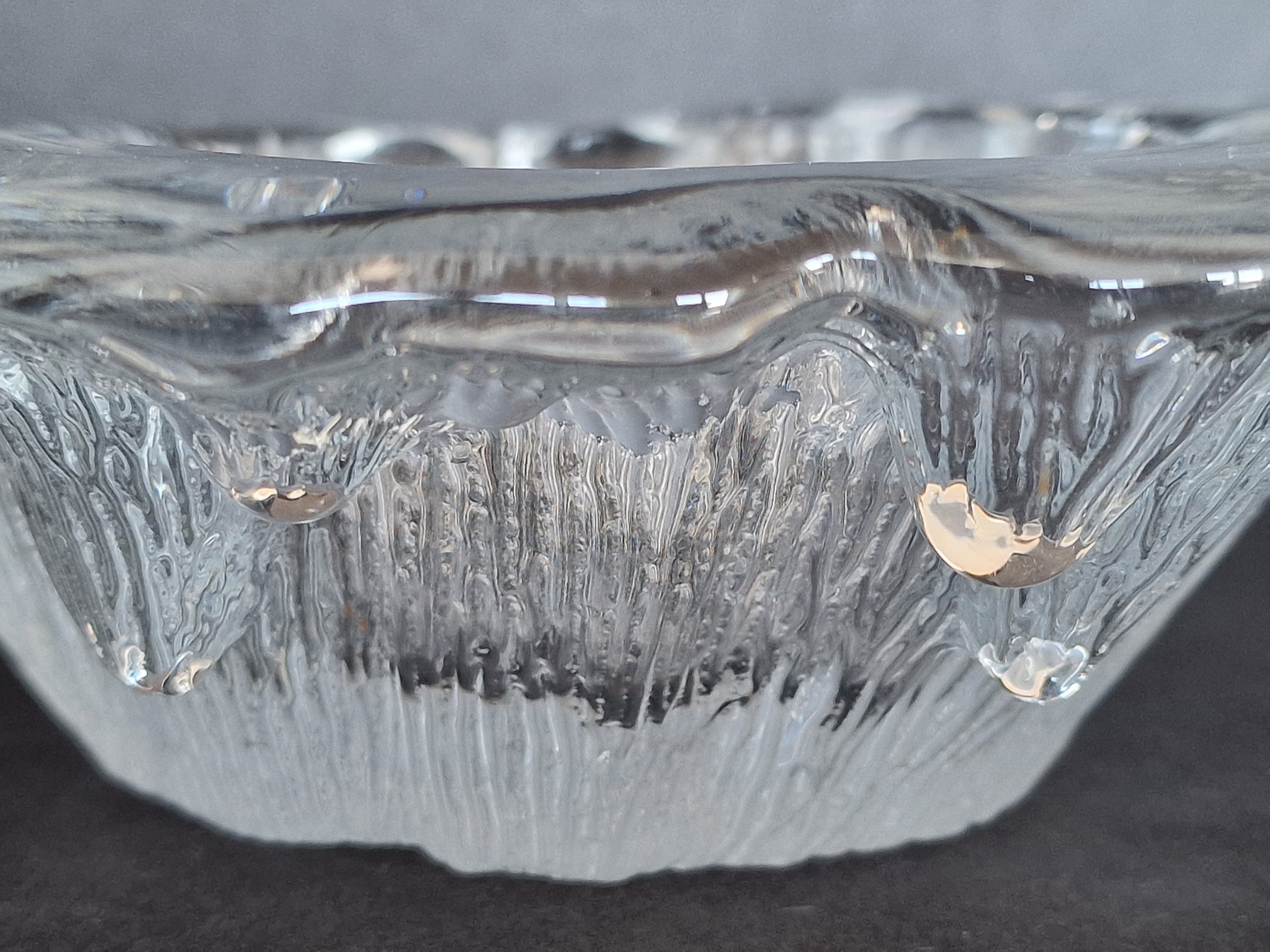 Blenko 'melting Ice' Crystal Glass Bowl/dish Designed by Don Shepard ...