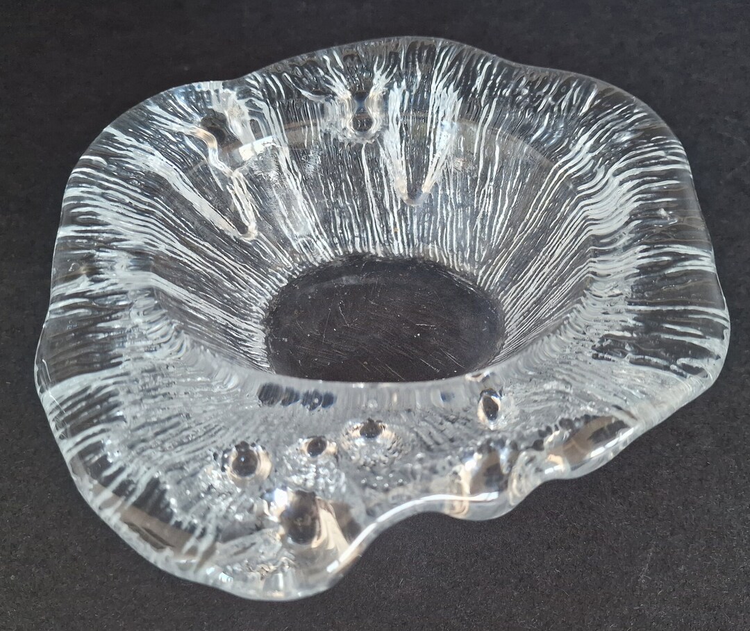 Blenko 'melting Ice' Crystal Glass Bowl/dish Designed by Don Shepard ...