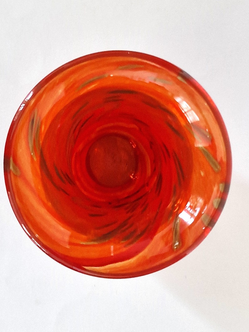 Gozo Glass Red and Aventurine Signed Glass Vase, From Malta - Etsy