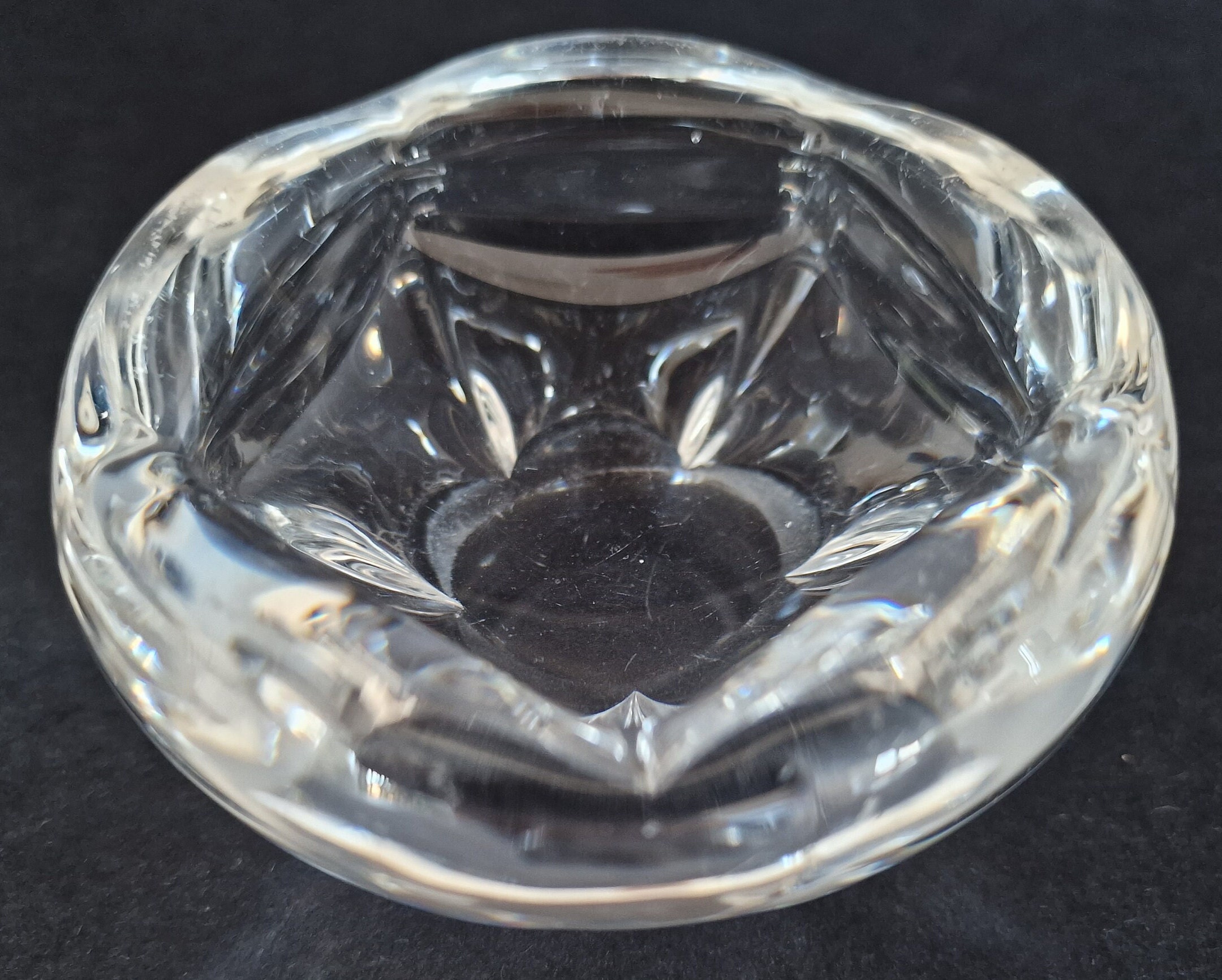 Vintage Daum Crystal Glass Small Bowl/ashtray French 1950s Classic ...
