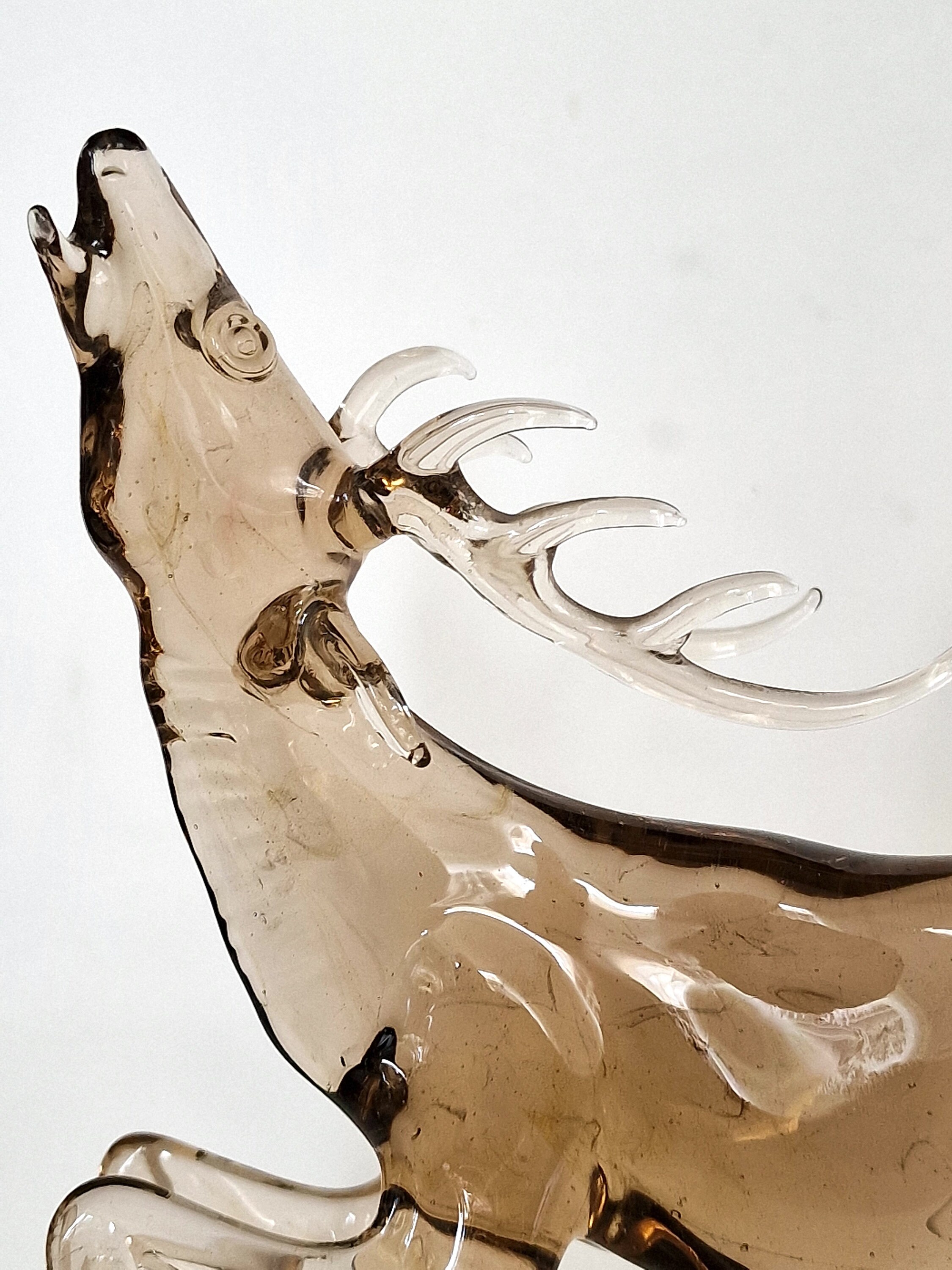 Lauscha Brown Glass Stag and Hound Figurine, Superb Quality - Etsy