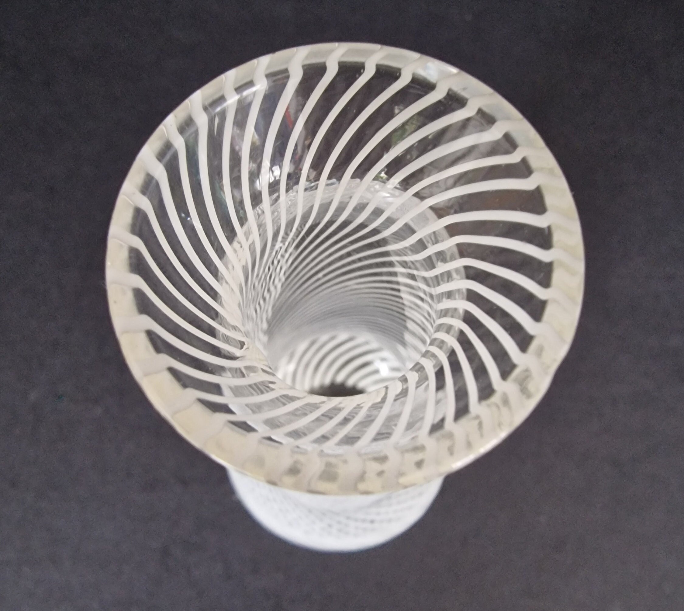 Small 'latticino Mezza Filigrana' Glass Vase, Murano Style - Etsy