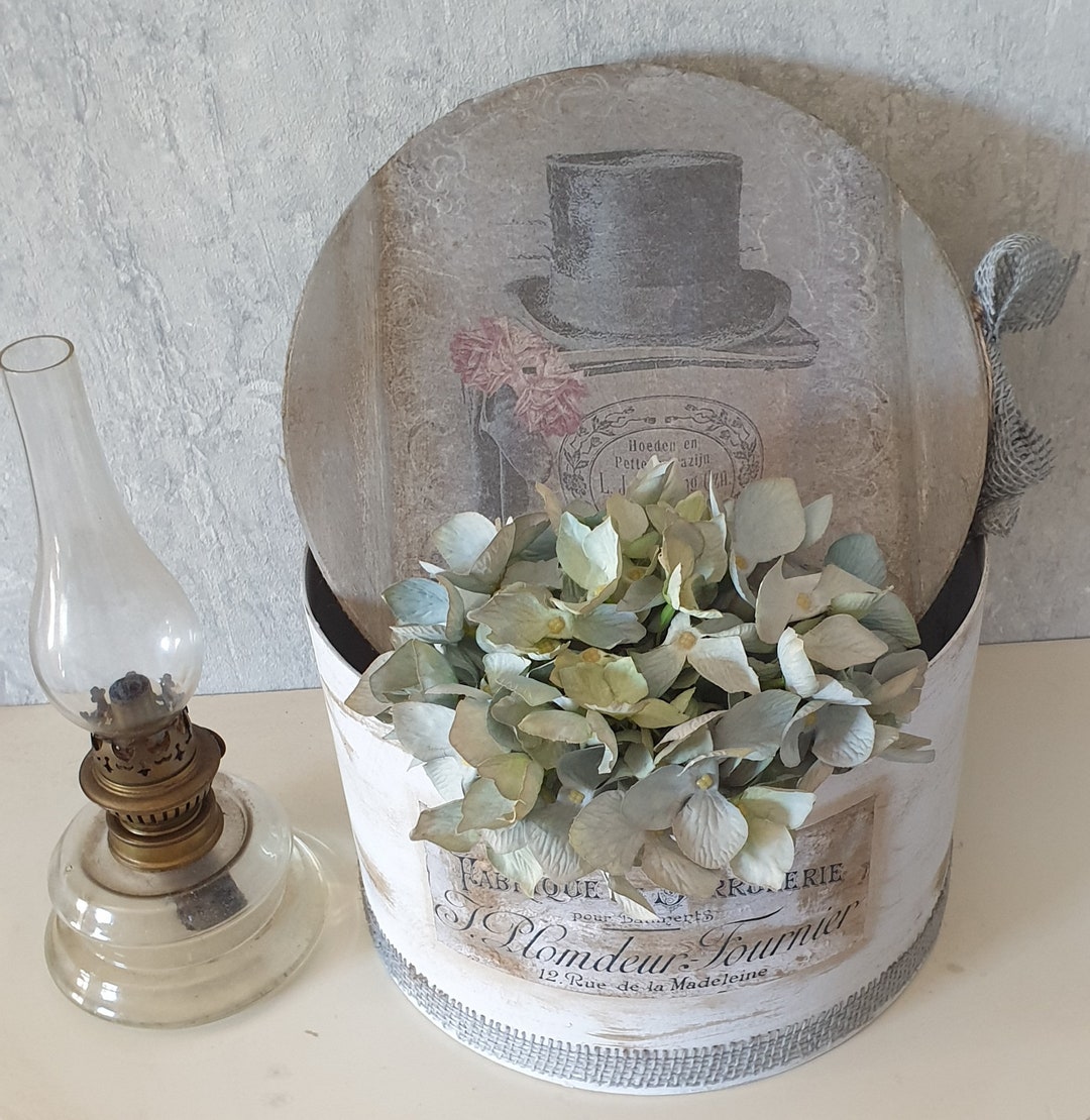 Hat Box Shabby Vintage Look Box - Etsy