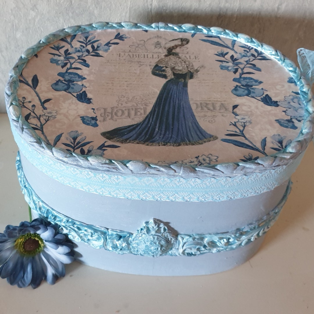 Hat Box Shabby Vintage Look Box - Etsy
