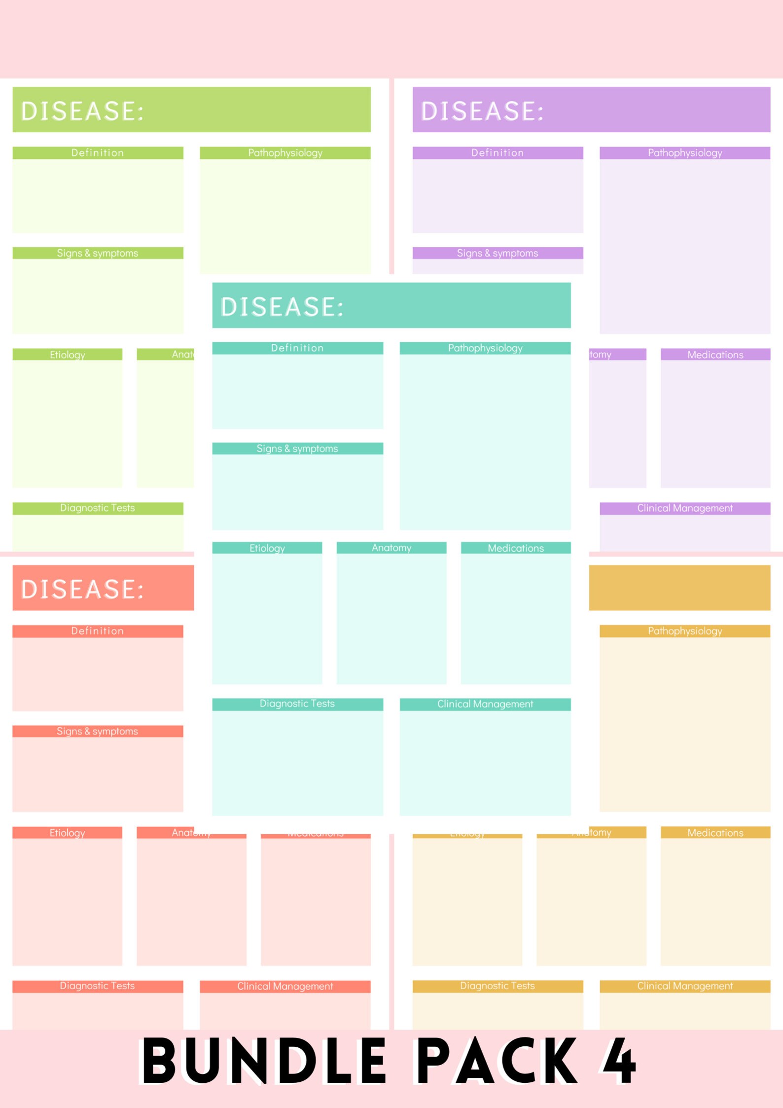 Nursing Disease Study Cards - Etsy