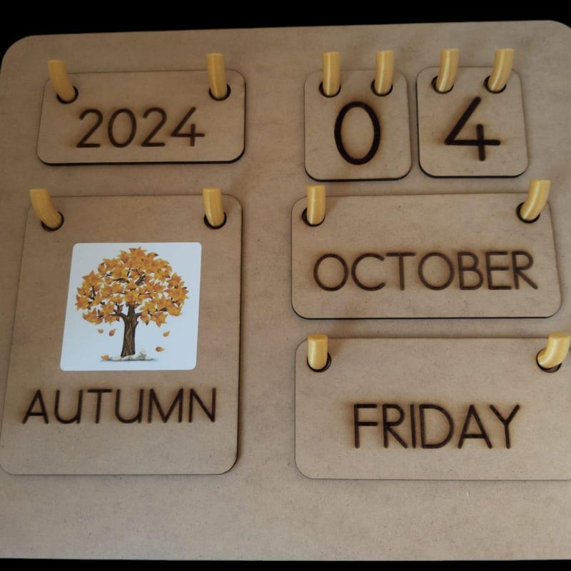 Montessori Calendar - Etsy