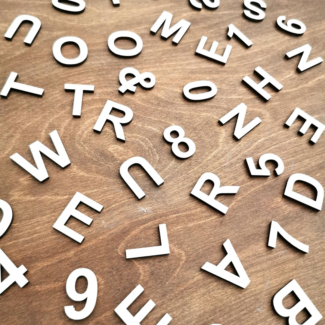 Laser Cut Wooden Letters and Numbers for Crafting, Wooden Blank Letters ...