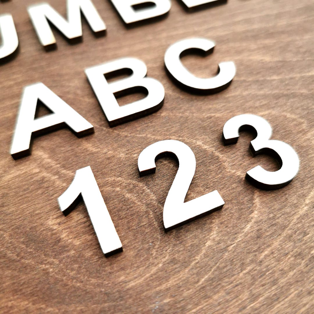 Laser Cut Wooden Letters and Numbers for Crafting, Wooden Blank Letters ...