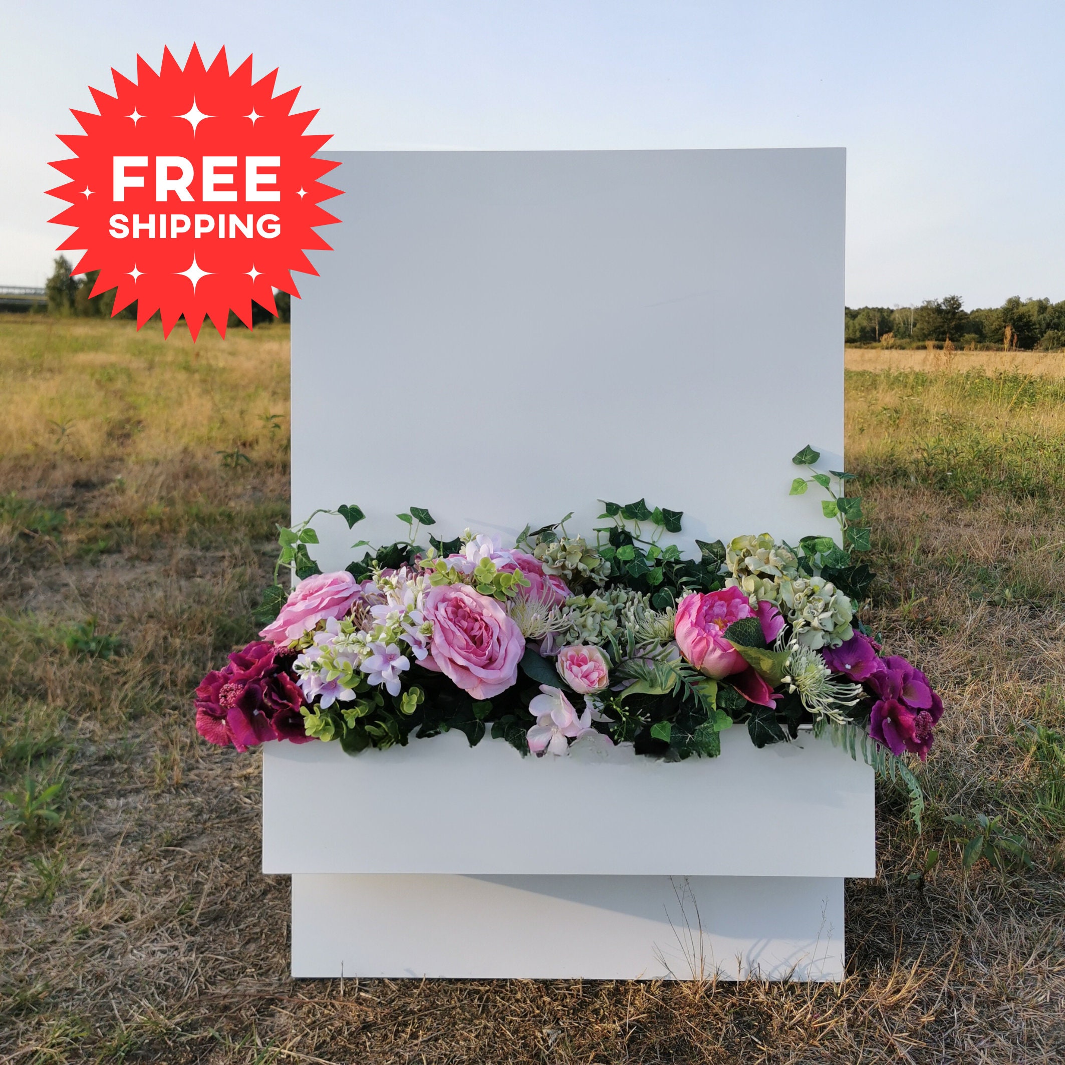 Blank Flower Box Welcome Sign, Personalized A-frame Sign, DIY Floral ...