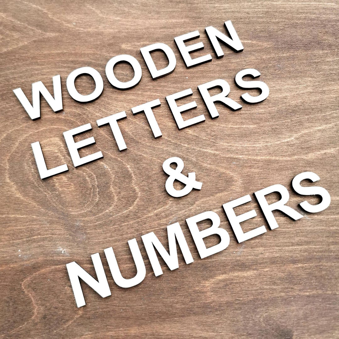 Laser Cut Wooden Letters and Numbers for Crafting, Wooden Blank Letters ...