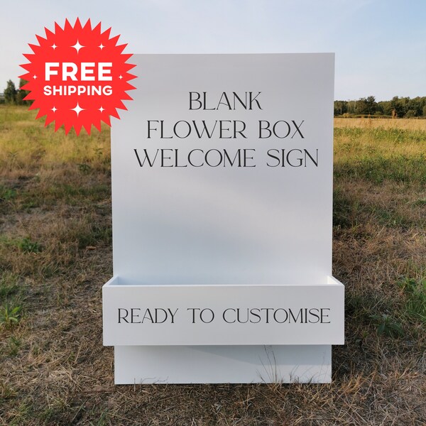 Flower Box Welcome Sign - Etsy