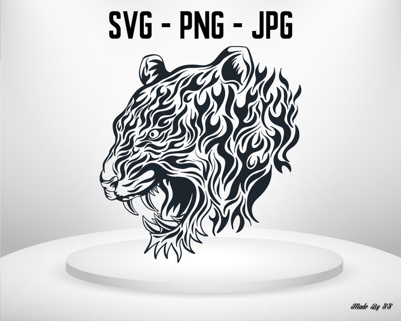 Tiger Head Svg Png Jpg Cut and Print Ready Circut File - Etsy