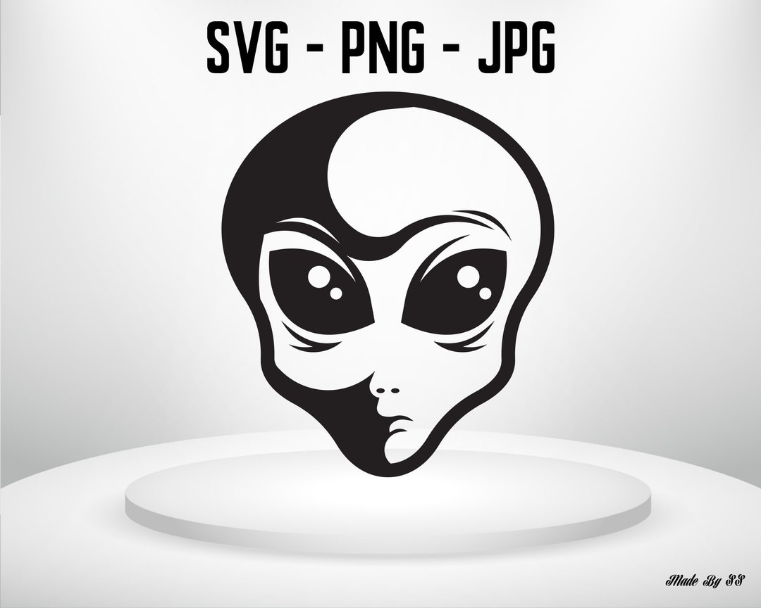 Alien Face Svg Png Jpeg Circut File Cut and Print Ready - Etsy