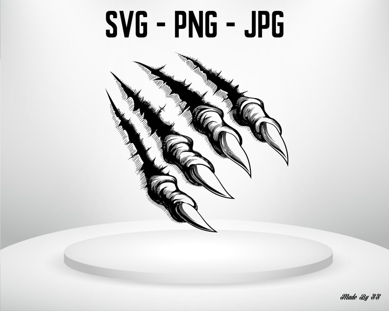 Predator Claw Svg Png Jpg Circut File Cut and Print Ready - Etsy